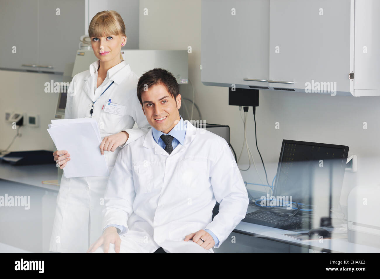 science people in bright lab Stock Photo - Alamy