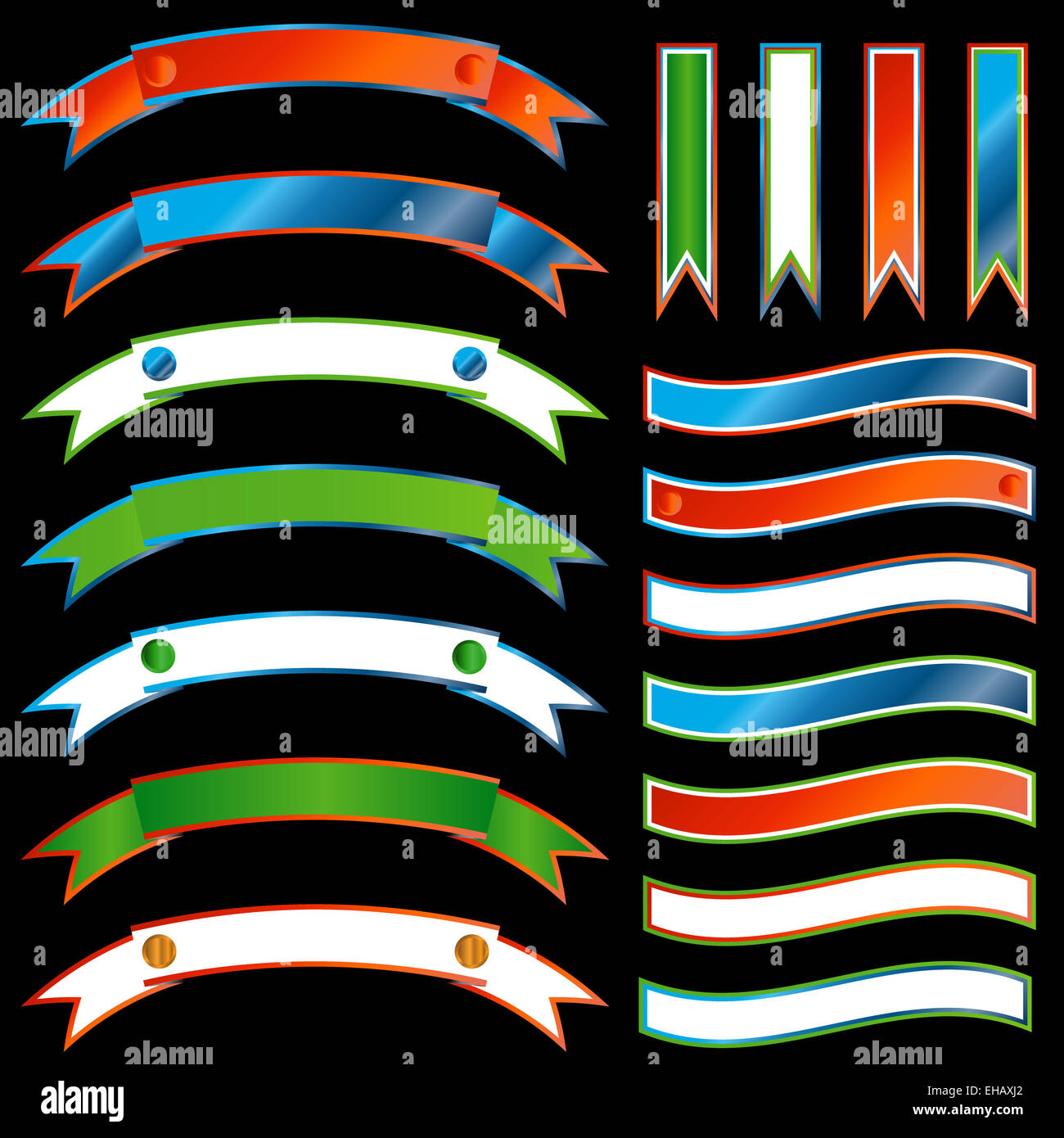 Set of ribbons Stock Photo - Alamy