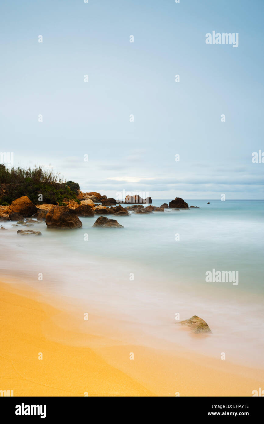 Mediterranean Europe, Malta, Gozo Island, red sand beach of Ramla Bay ...
