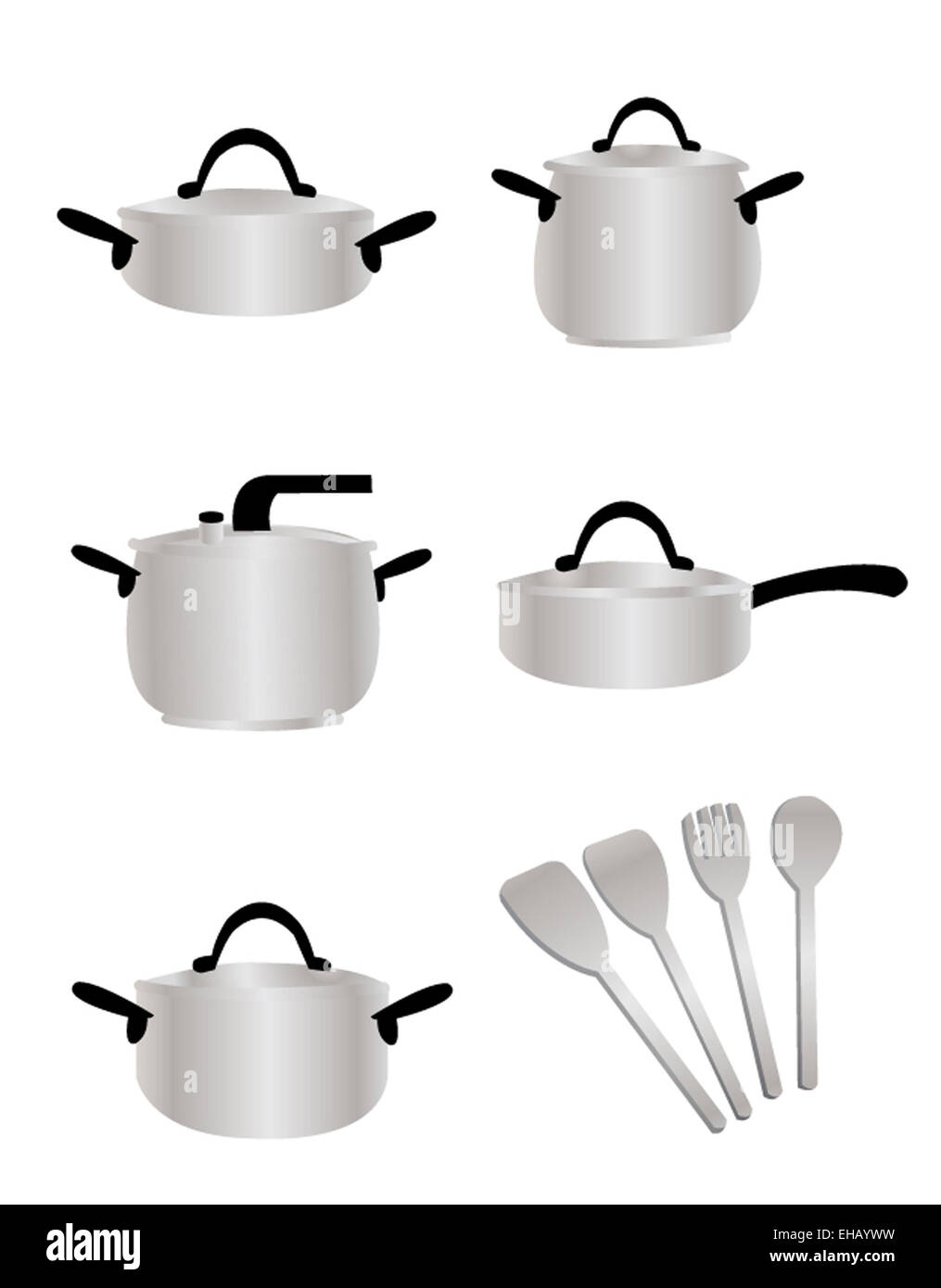 Vector cartoon representing cooking set hi-res stock photography and ...