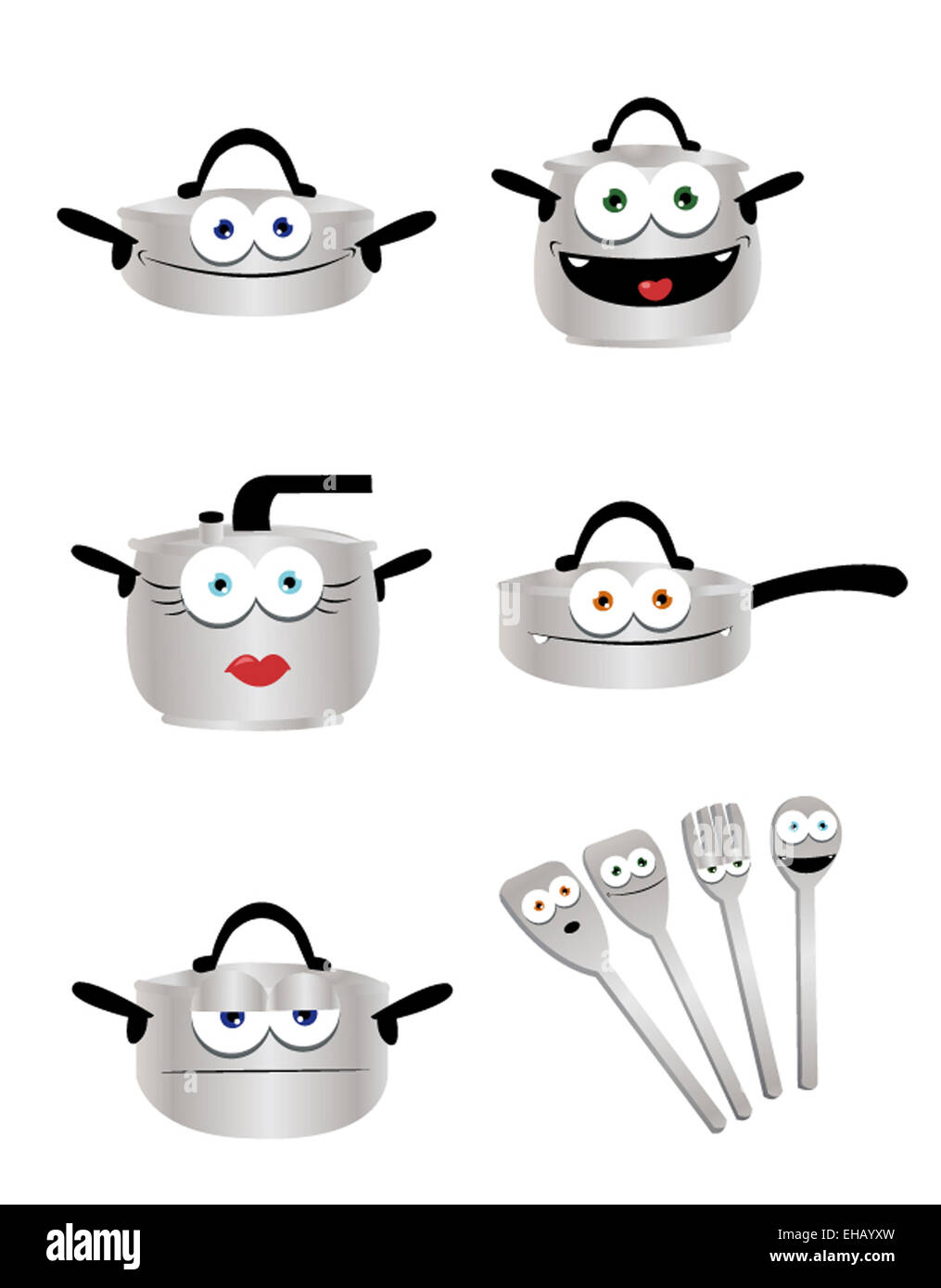 Vector cartoon representing cooking set hi-res stock photography and ...