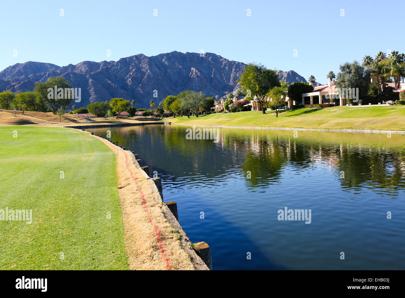 The rivers and the villa on the golf course Stock Photo - Alamy