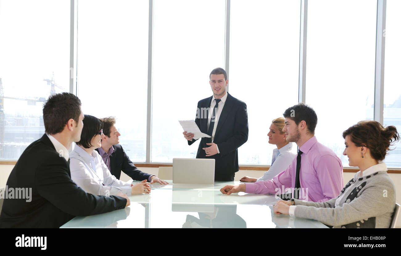 group of business people at meeting Stock Photo - Alamy
