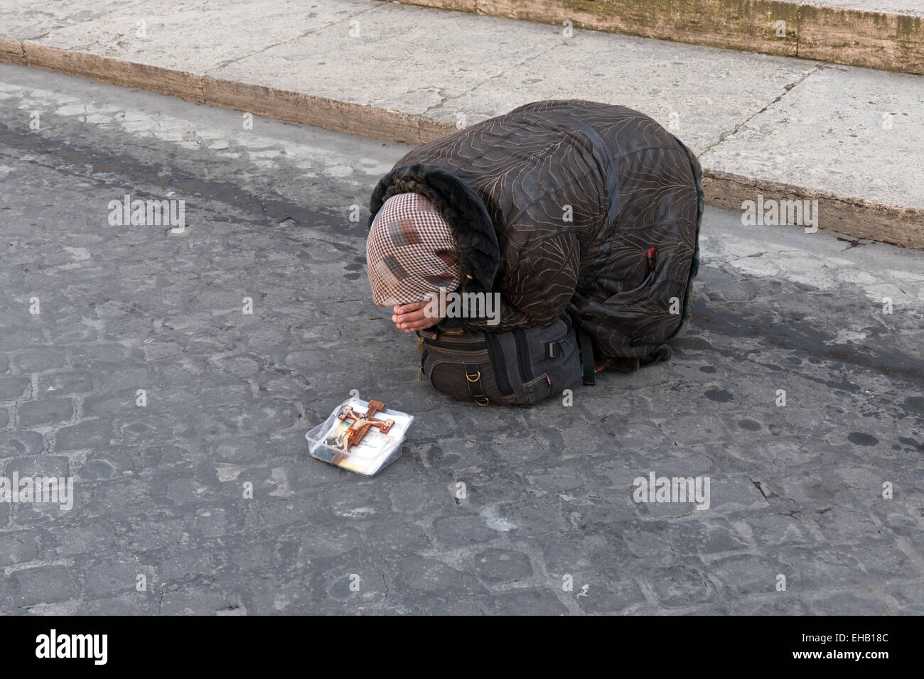 Woman asking for money. Beggar. Rome, Roma, Italy, Italia, Italian ...
