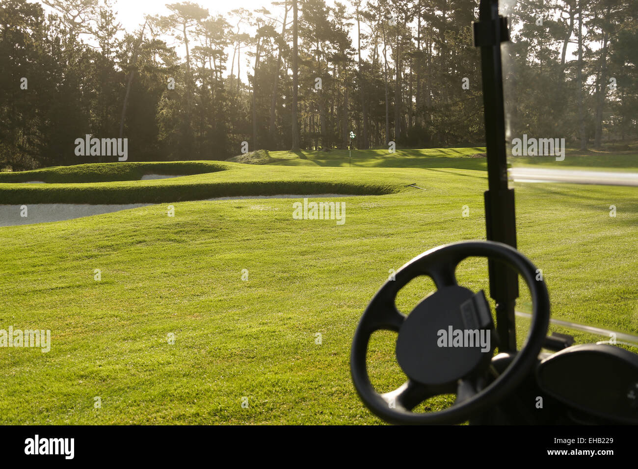 Golf carts on the golf course Stock Photo - Alamy