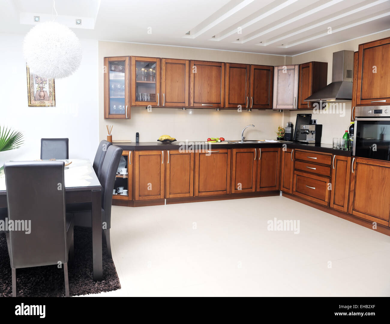 modern kitchen interior design in new home Stock Photo - Alamy