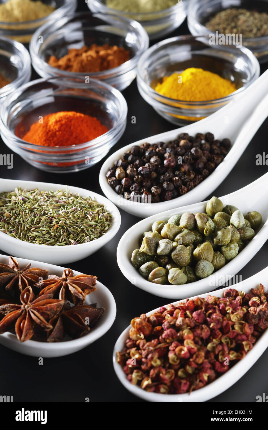 Multiple type of spices hi-res stock photography and images - Alamy