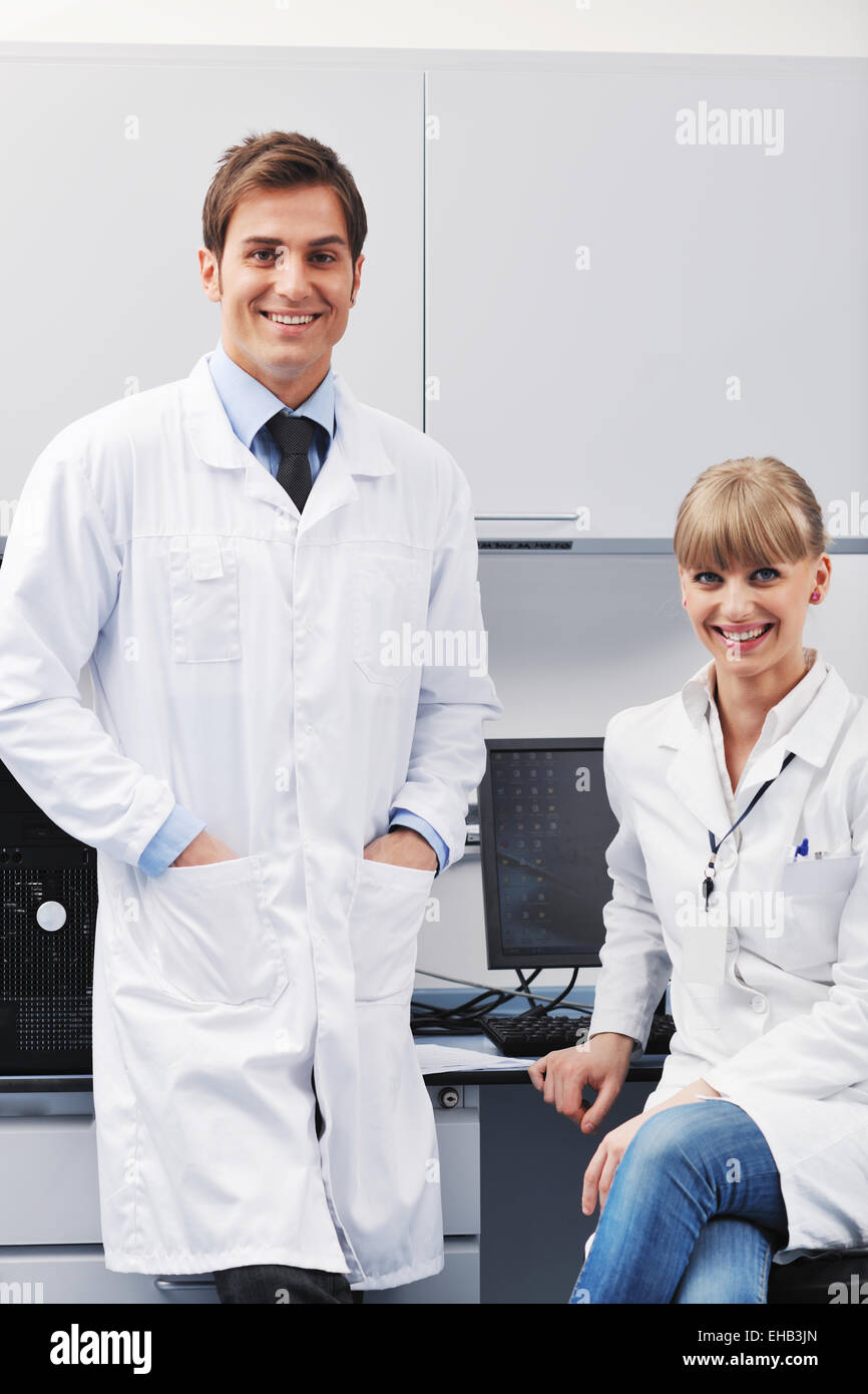 science people in bright lab Stock Photo - Alamy