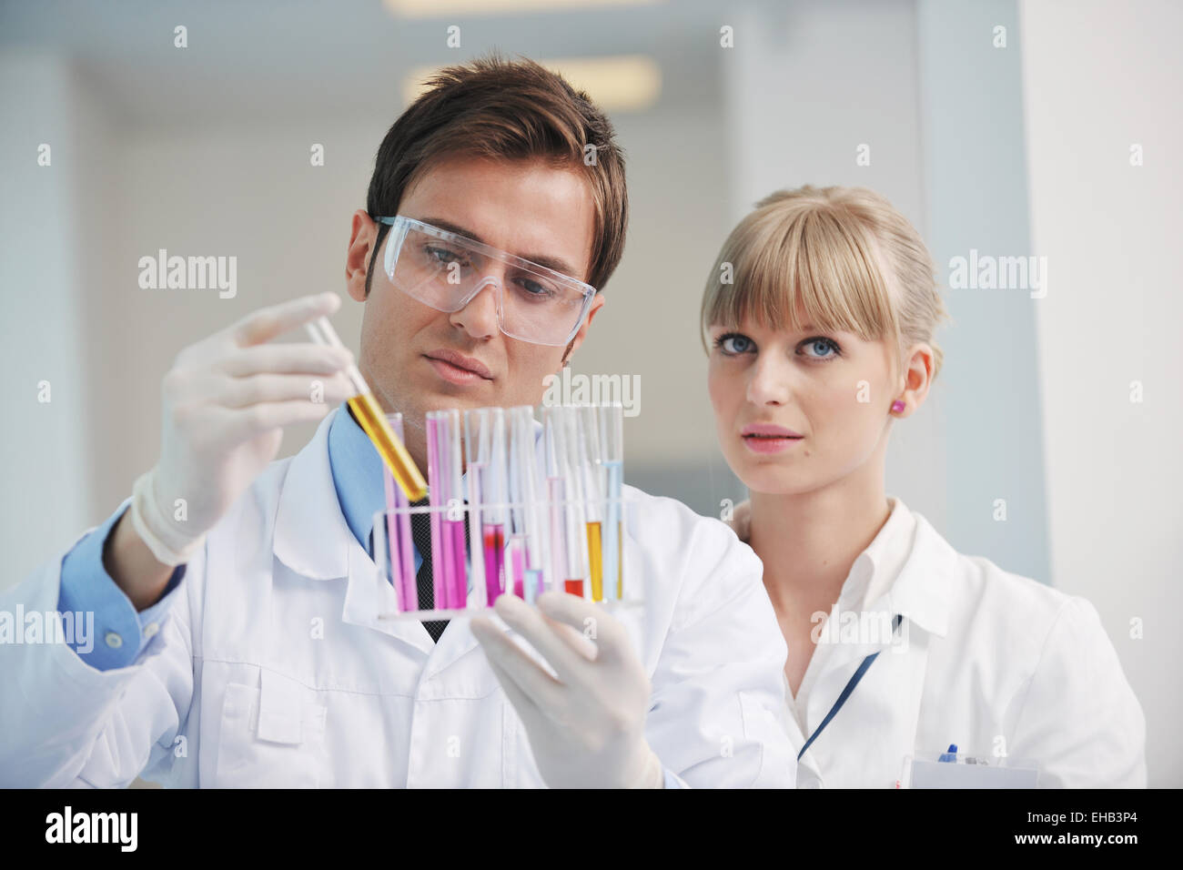 science people in bright lab Stock Photo - Alamy