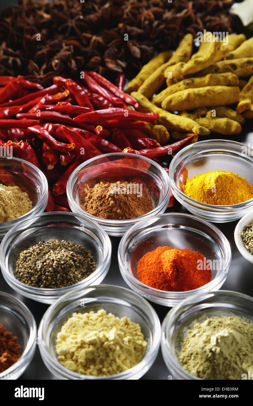 Multiple type of spices hi-res stock photography and images - Alamy