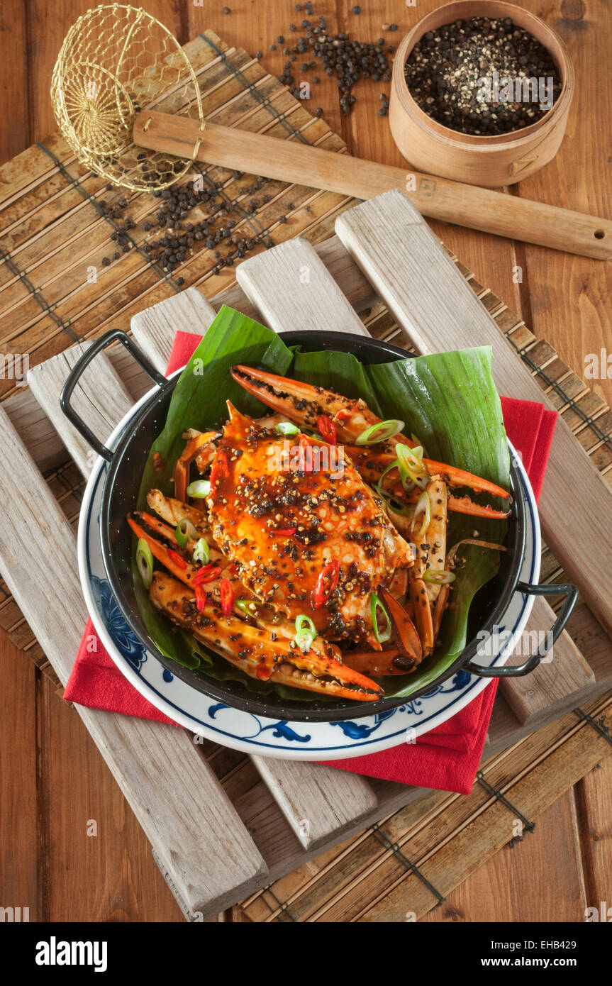 Black pepper crab malaysia hi-res stock photography and images - Alamy