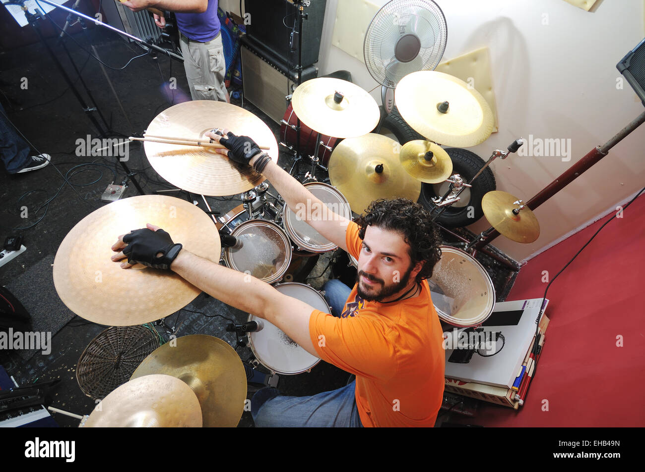 drum music player Stock Photo - Alamy