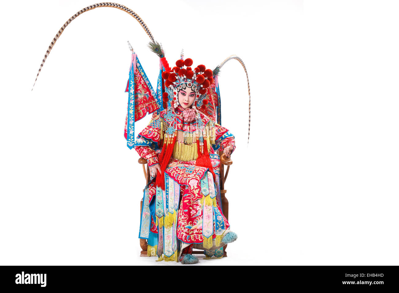 Female Peking Opera performer sits in a chair Stock Photo - Alamy
