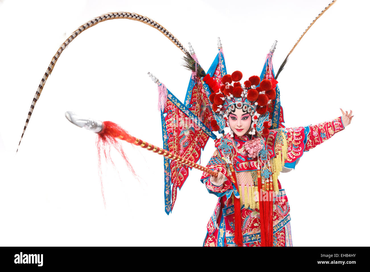 Female Peking opera performers to play tricks Stock Photo - Alamy