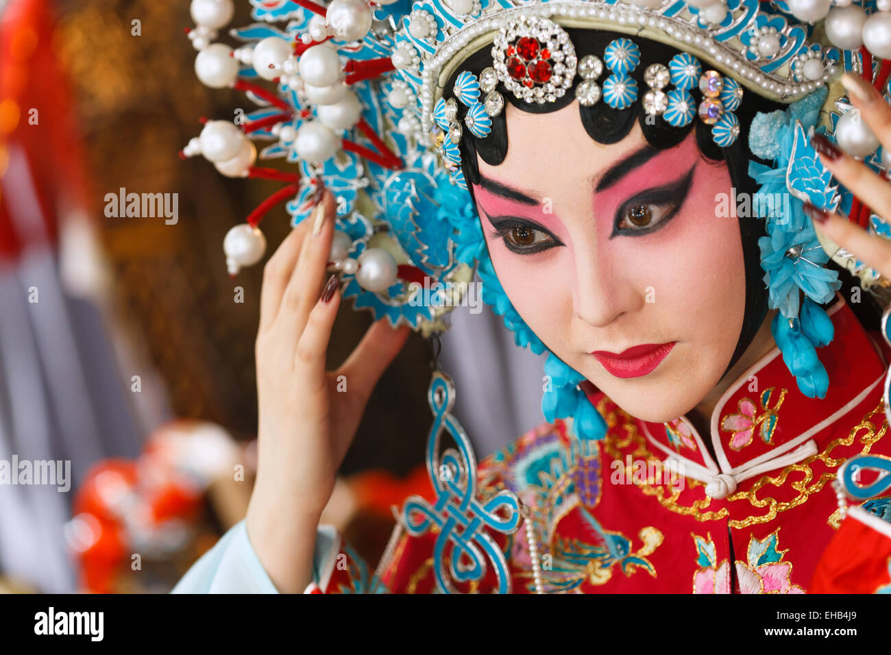 Female Peking Opera performer in tire Stock Photo - Alamy