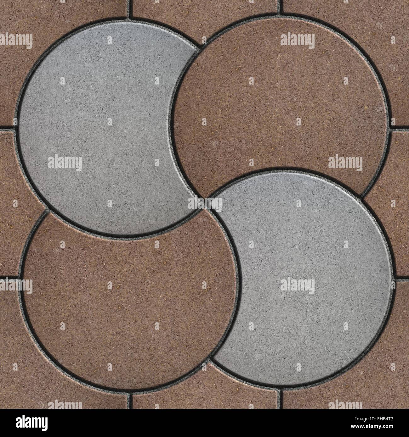 Brown and Gray Pavement in the Form of a Circle. Seamless Tileable ...