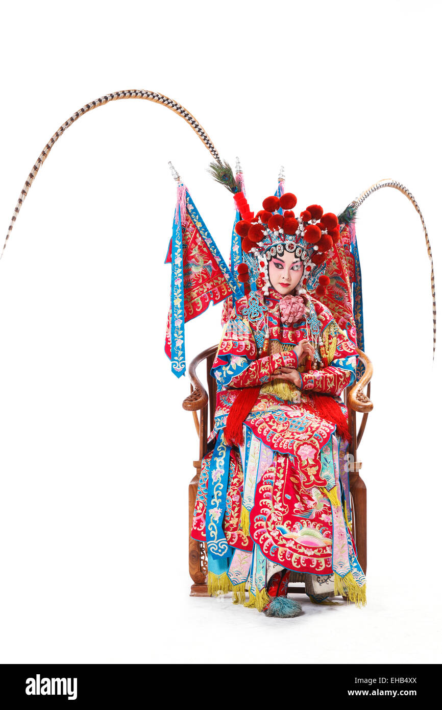 Female Peking Opera performer sits in a chair Stock Photo - Alamy