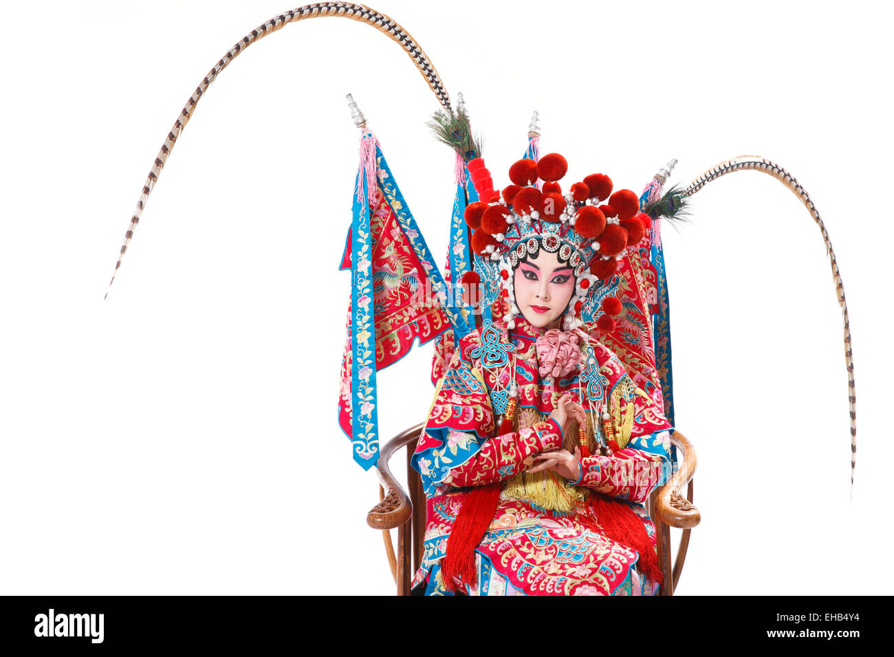 Female Peking Opera performer sits in a chair Stock Photo - Alamy