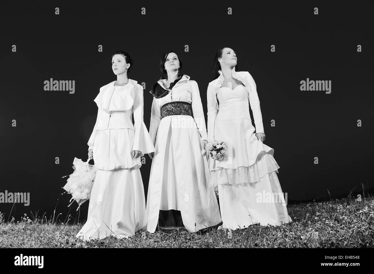 Running happy group Black and White Stock Photos & Images - Alamy