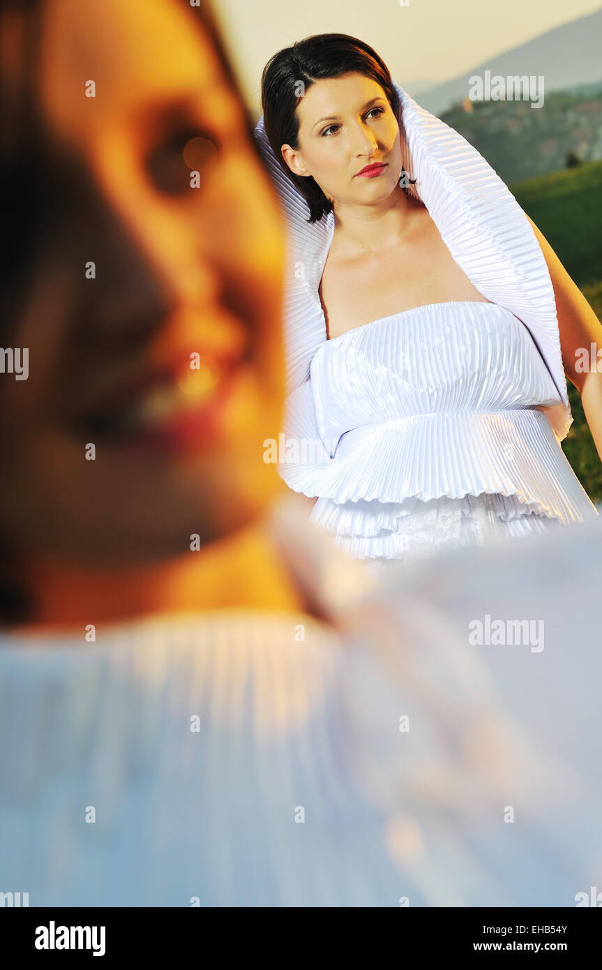 Bride alone running hi-res stock photography and images - Alamy