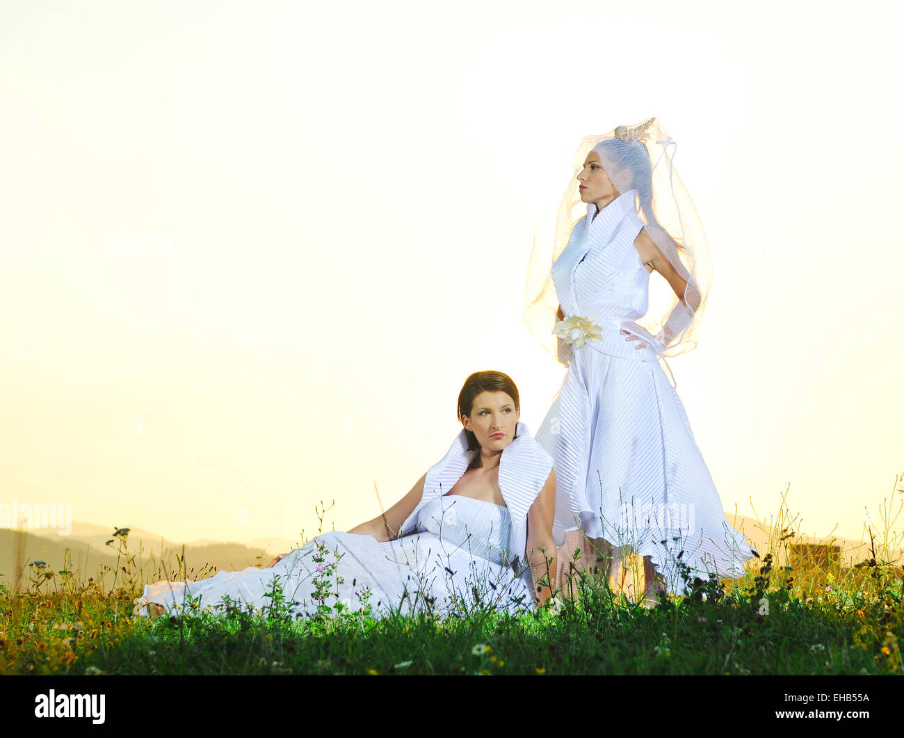 running bride Stock Photo - Alamy