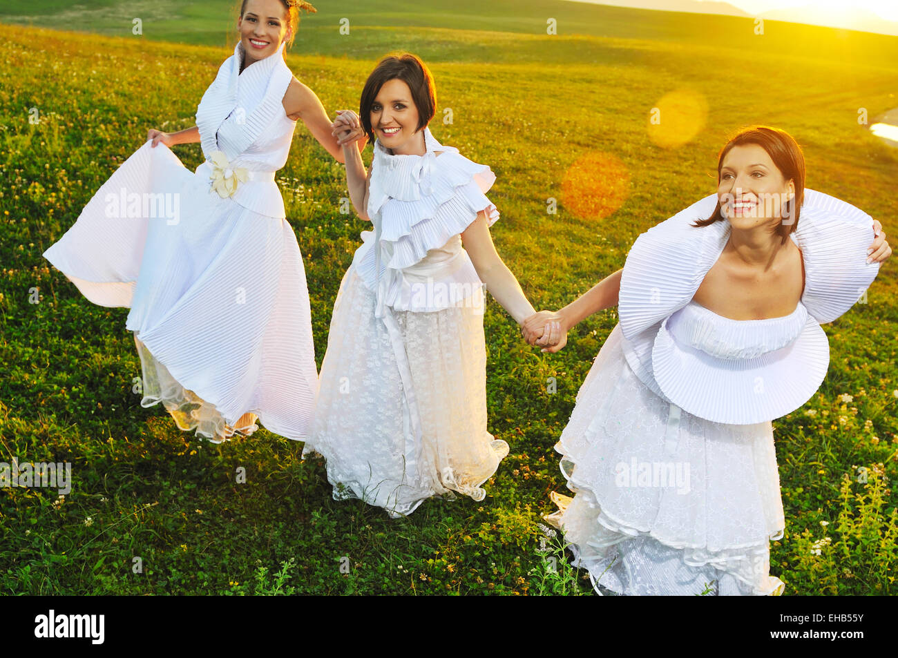 running bride Stock Photo - Alamy