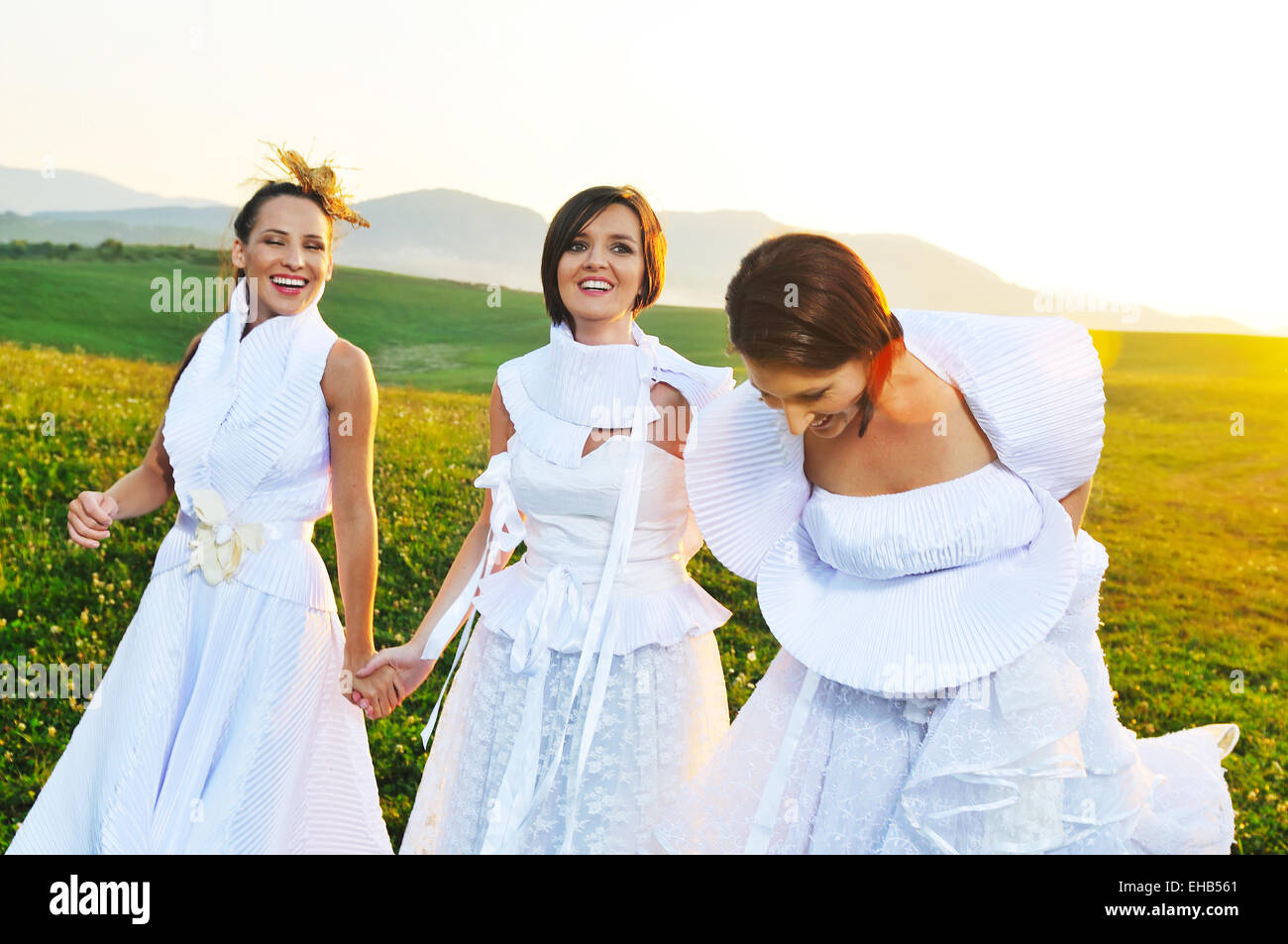 running bride Stock Photo - Alamy