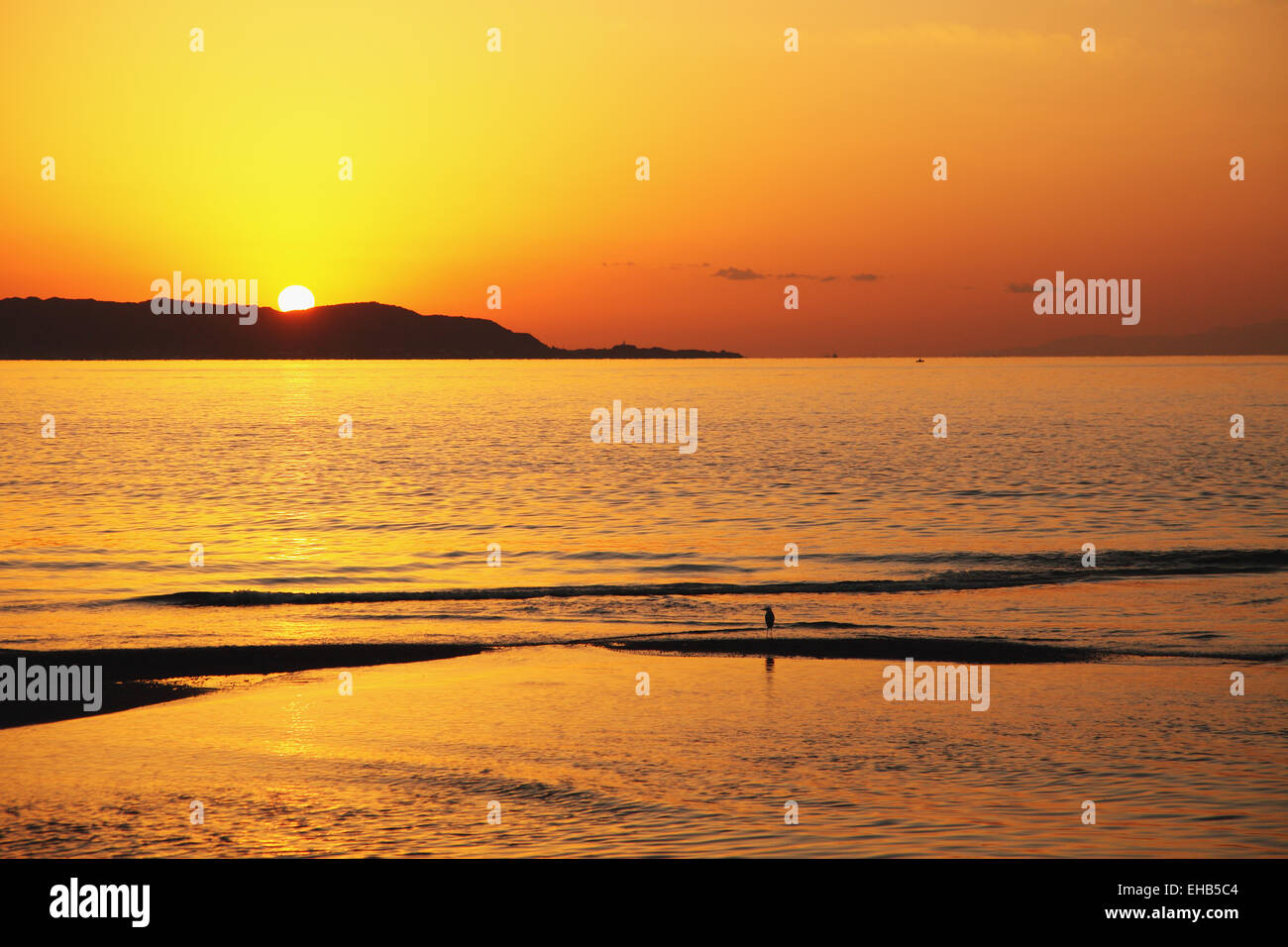 Sea at sunset, Chiba Prefecture, Japan Stock Photo - Alamy