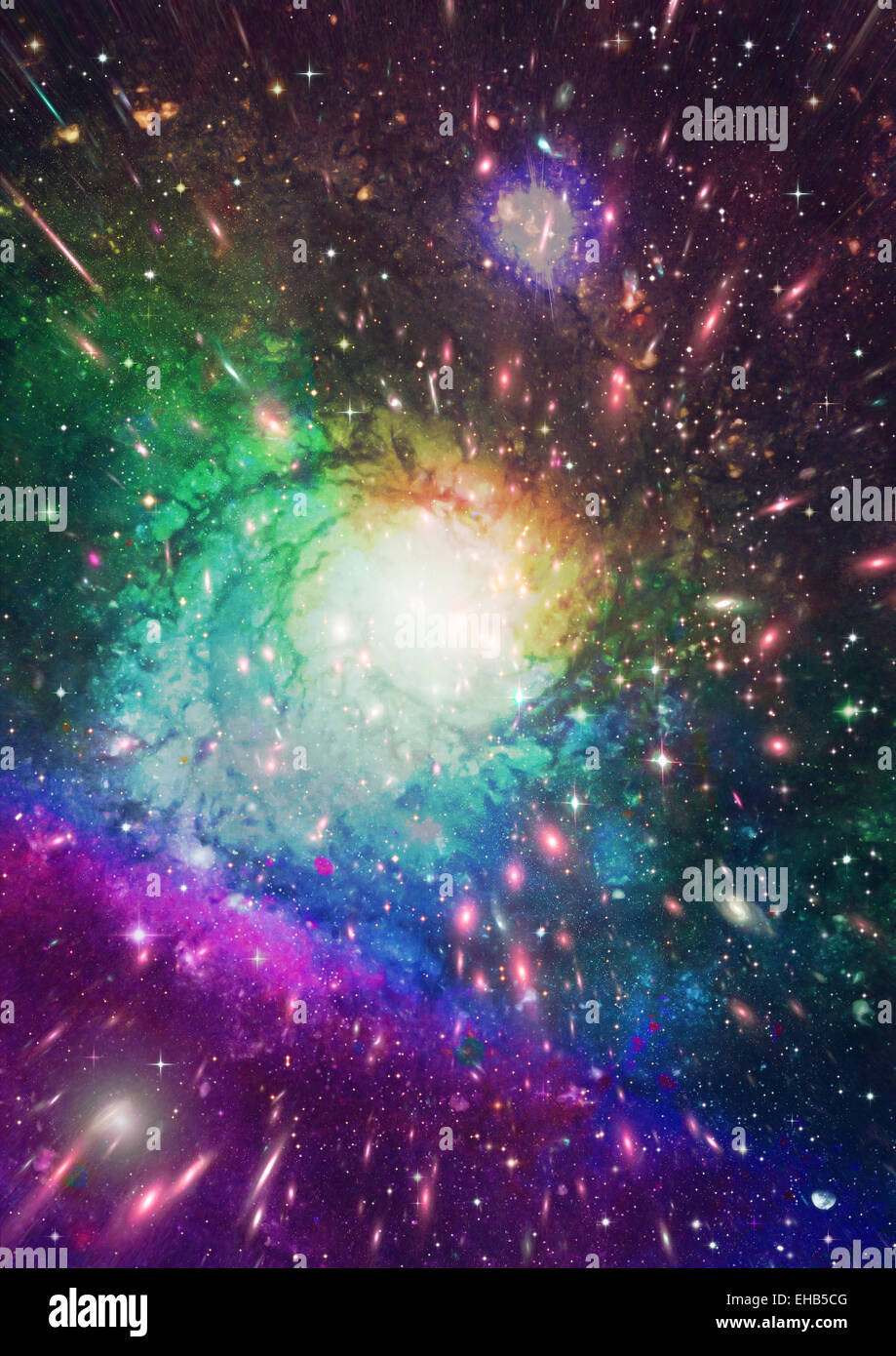 Far away spiral galaxy Stock Photo - Alamy