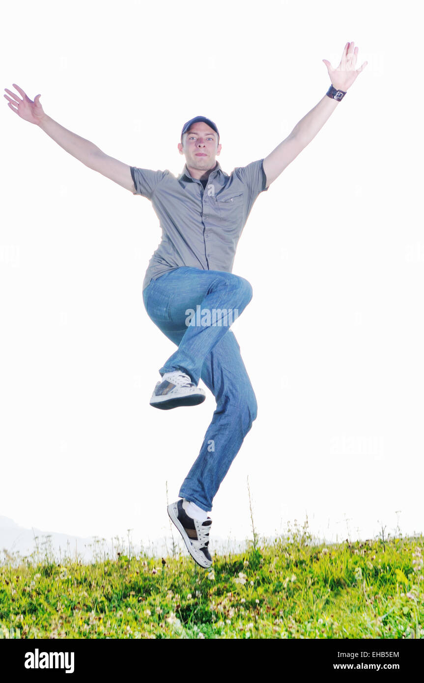 man jump outdoor Stock Photo - Alamy