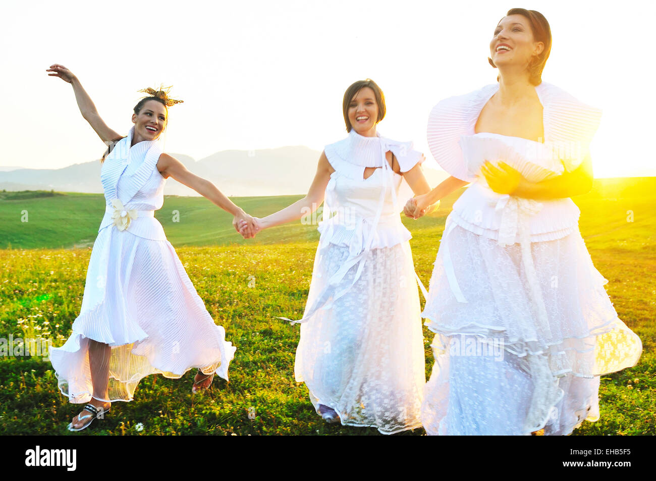 running bride Stock Photo - Alamy