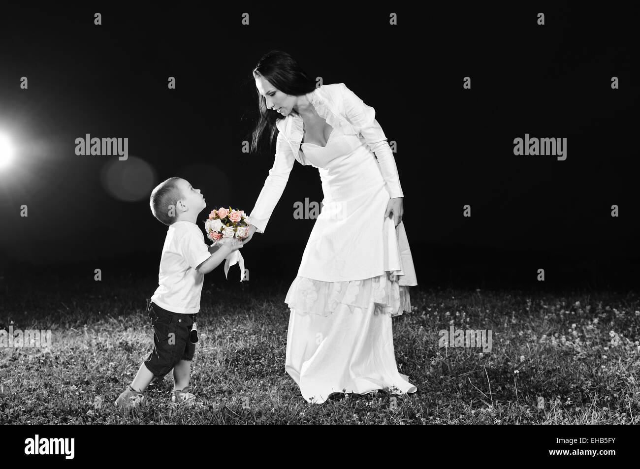 bride child flower Stock Photo - Alamy