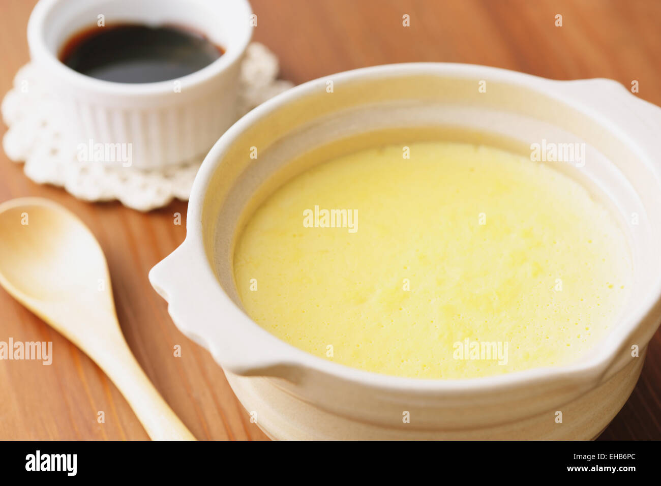 Pudding in a pot Stock Photo - Alamy