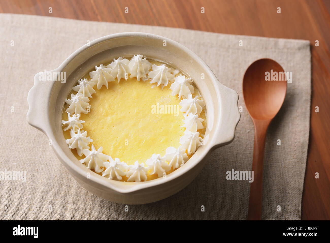 Pudding in a pot Stock Photo - Alamy