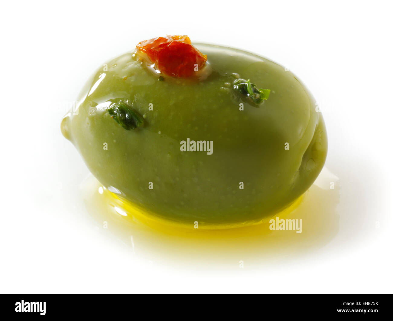 Whole green Queen olives Stock Photo - Alamy