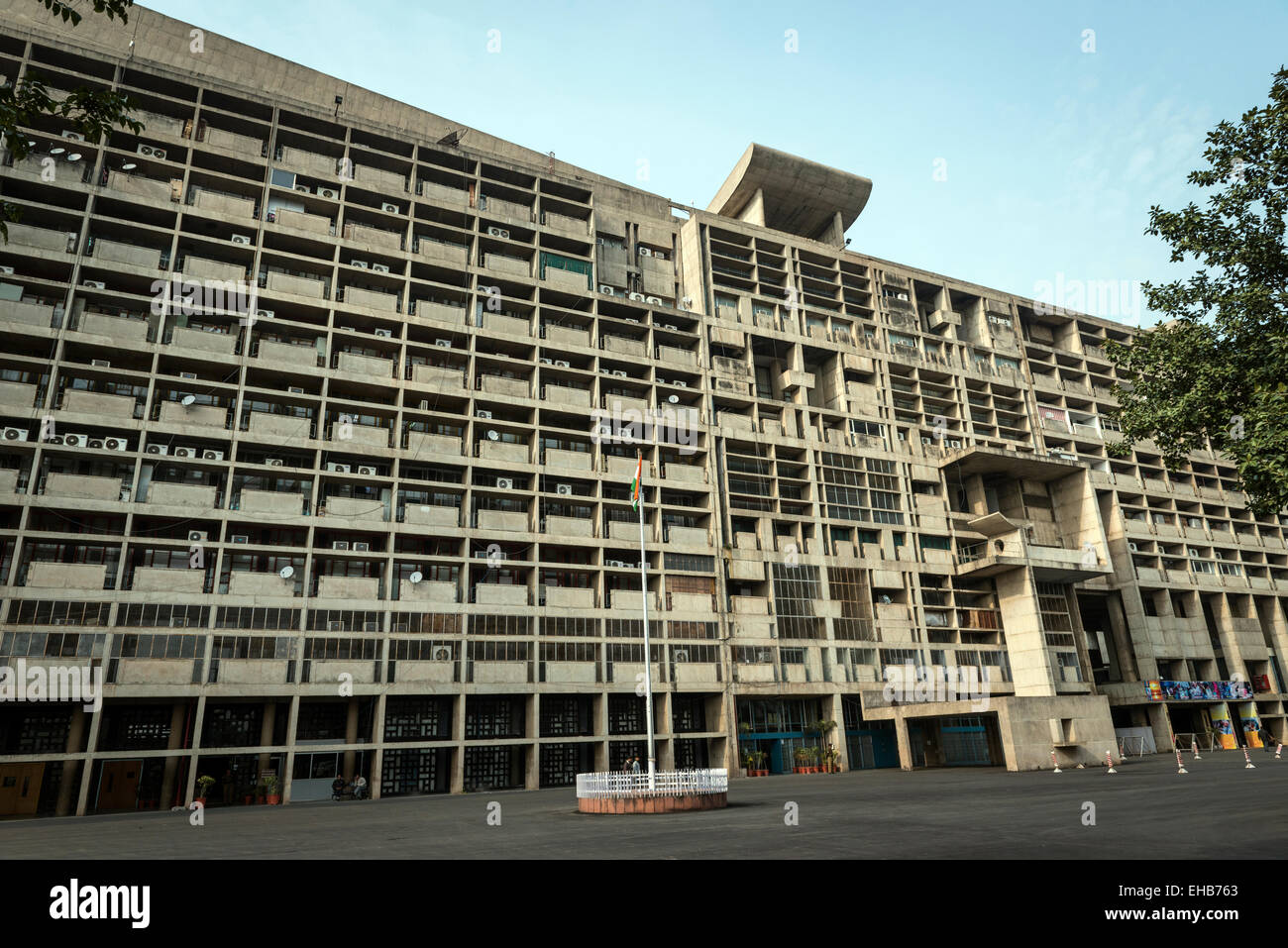 Le Corbusier's Secretariat building in Chandigarh, India Stock Photo ...