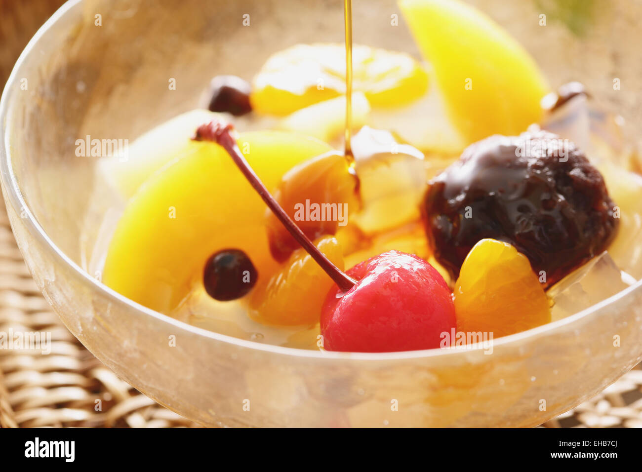 Japanese style Anmitsu Stock Photo - Alamy