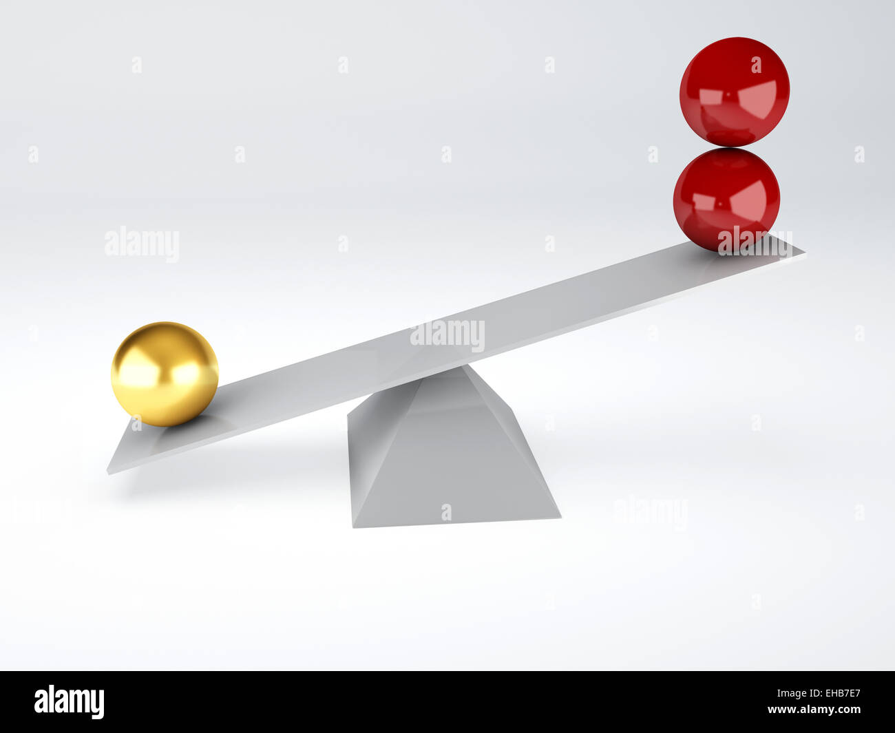 two balls. Balance concept Stock Photo - Alamy