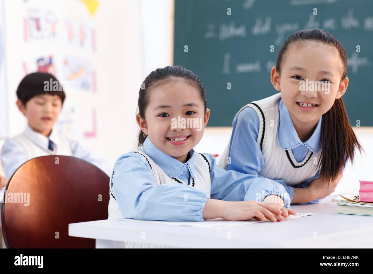 Elementary school students in class Stock Photo - Alamy