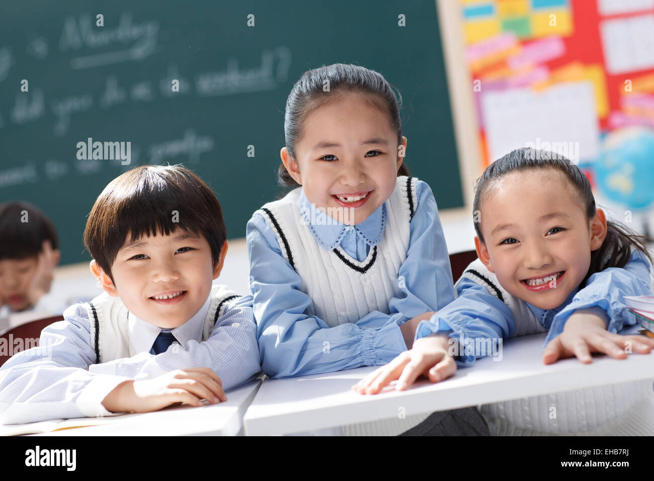 Elementary school students in class Stock Photo - Alamy