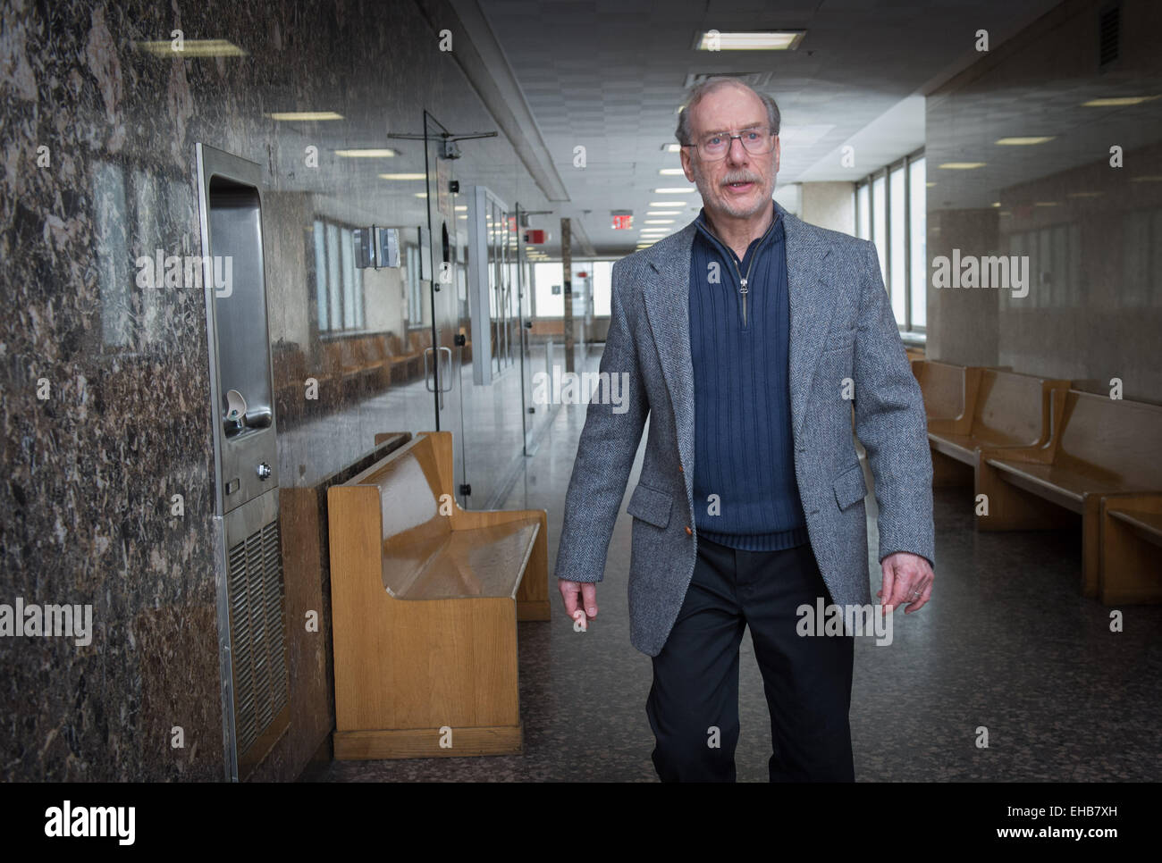 Manhattan, New York, USA. 10th Mar, 2015. Stanley Patz arrives to court ...