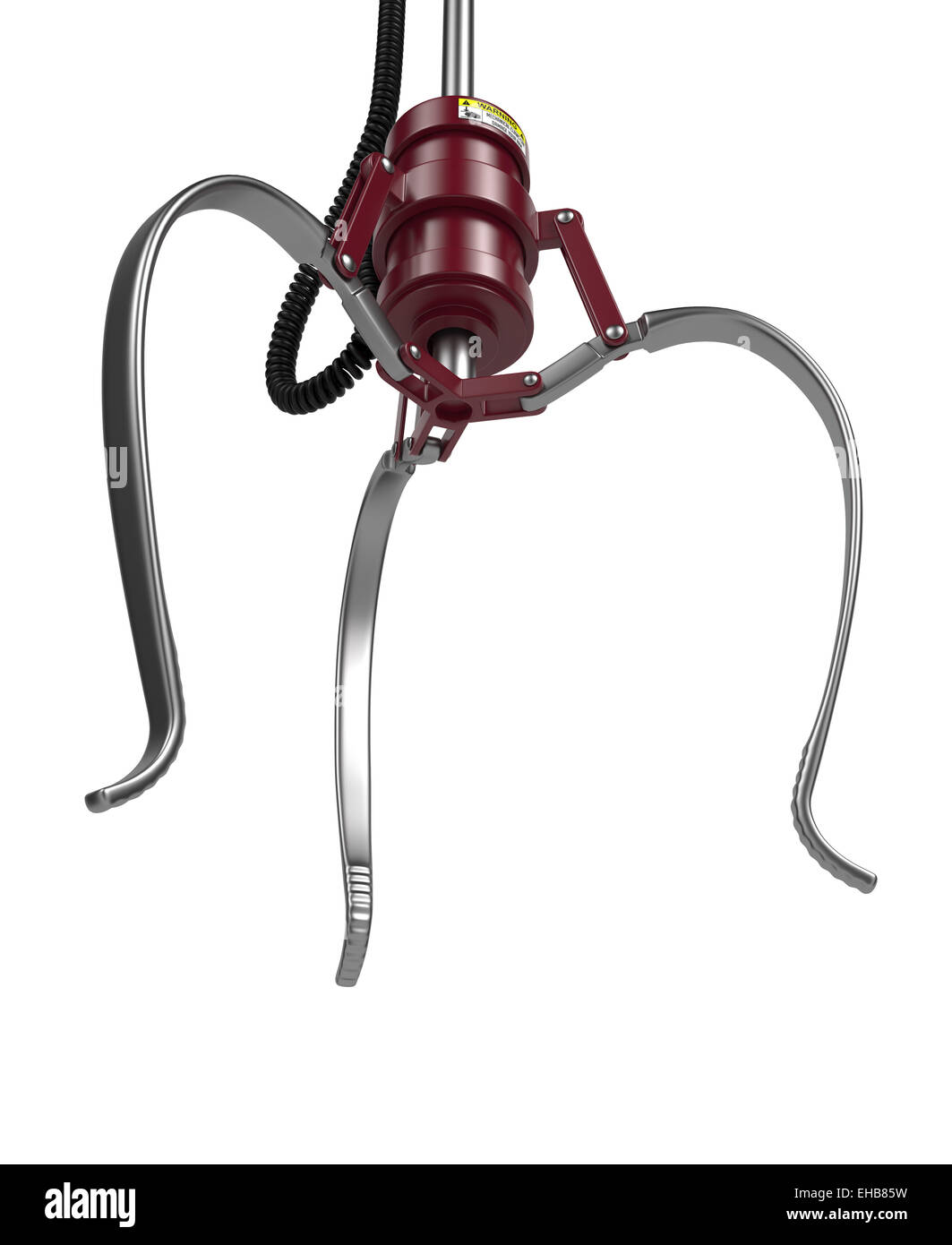 Automatic Brown Opened Claws on a White Background Stock Photo - Alamy