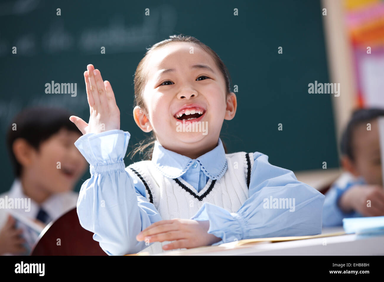 Elementary school students in class Stock Photo - Alamy