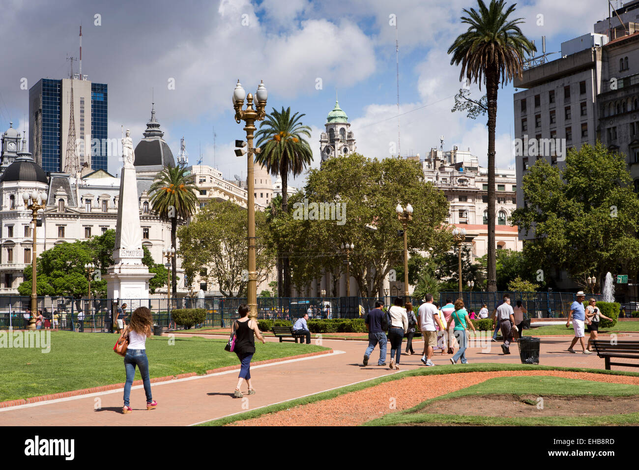 Argentina, Buenos Aires, Plaza de Mayo, city centre public park Stock ...