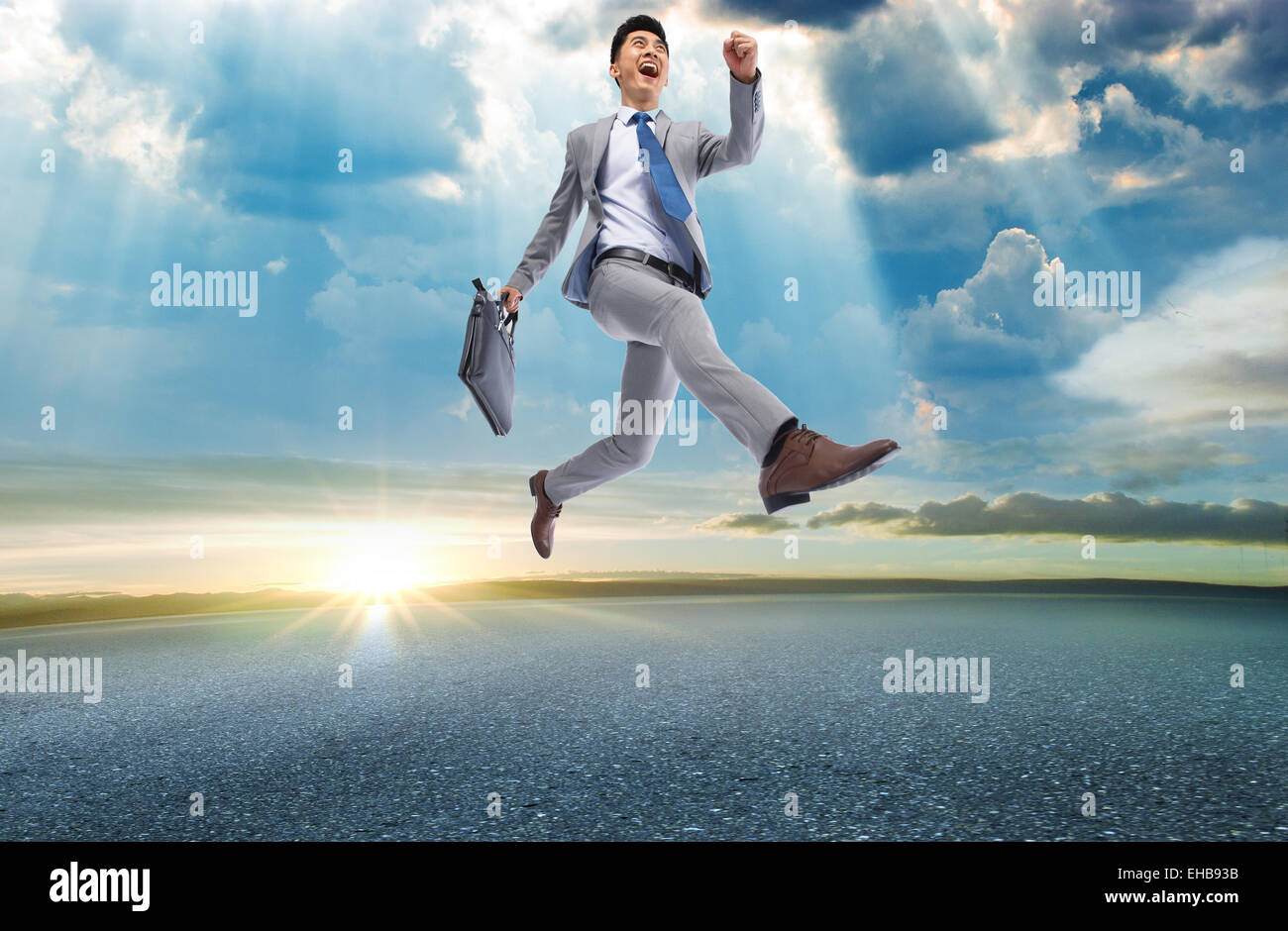 Business men running hurdle hi-res stock photography and images - Alamy