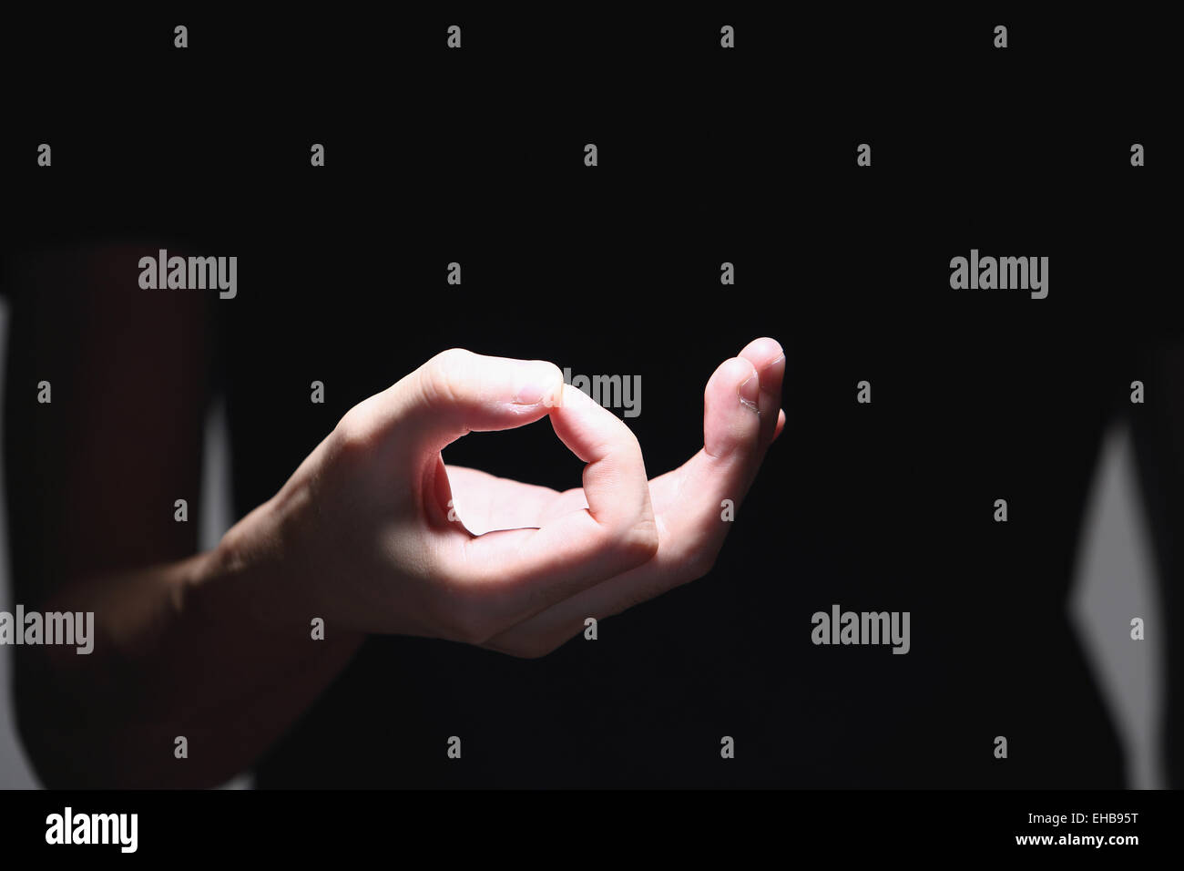 Japanese gesture for money Stock Photo - Alamy