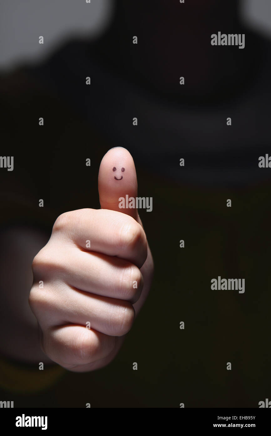Thumbs up gesture Stock Photo - Alamy