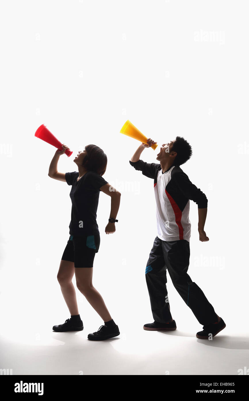 Japanese people cheering Stock Photo - Alamy