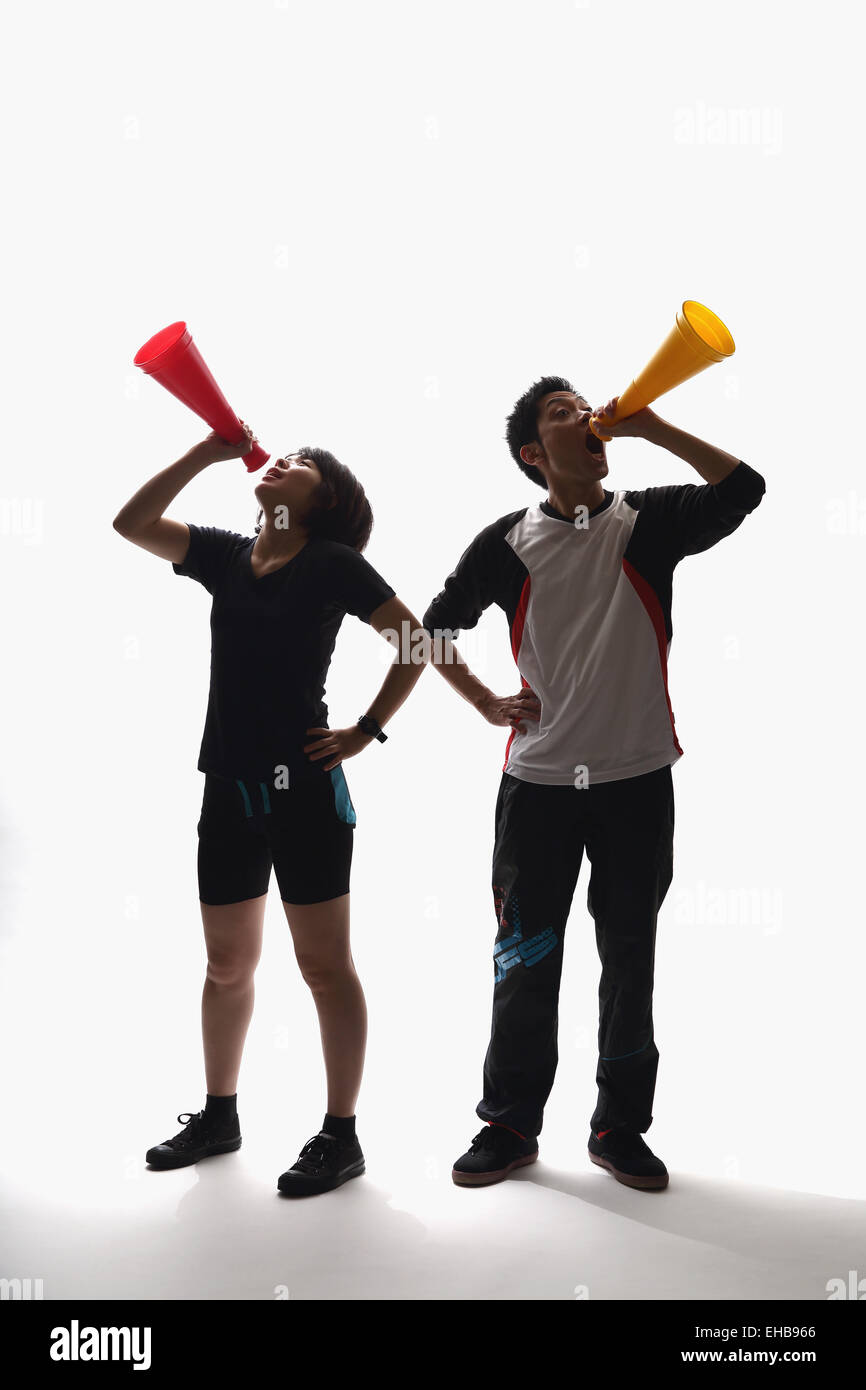 Japanese people cheering Stock Photo - Alamy