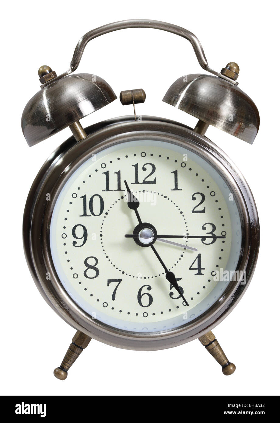 image of alarm clock on white background Stock Photo - Alamy